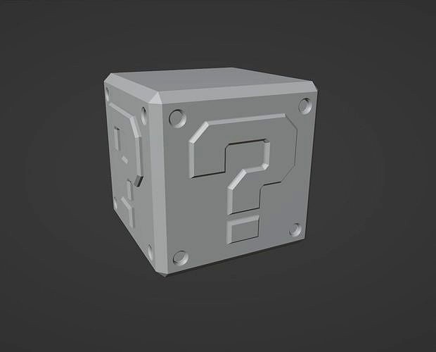 Mario Question Block Keycap | 3D model