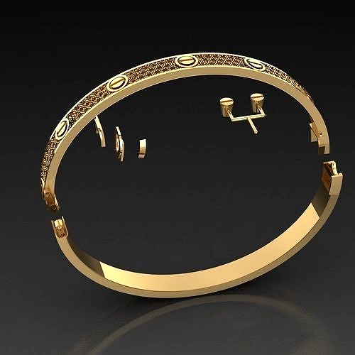 Cartier Iconic LOVE Bracelet file 3D print model | 3D