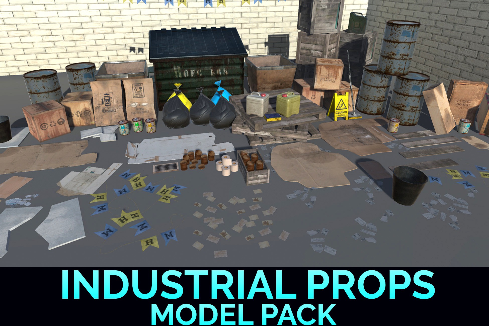 Debris & Trash Props Model Pack 3d