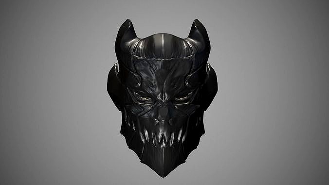 Printable Demon Mask STL | 3D model