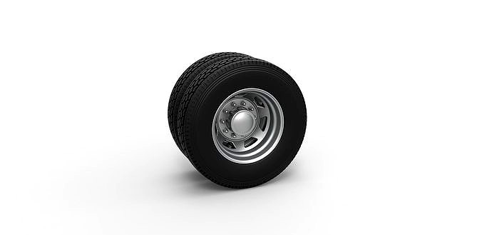 7 Hole Budd rear wheel of old school truck Scale 1 to 25 | 3D model