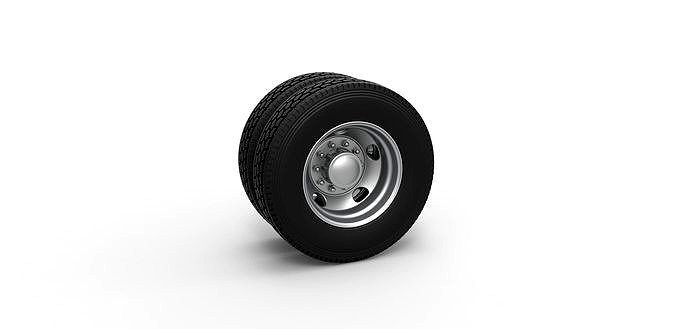 5 Hole Budd rear wheel of old school truck Scale 1 to 25 | 3D model