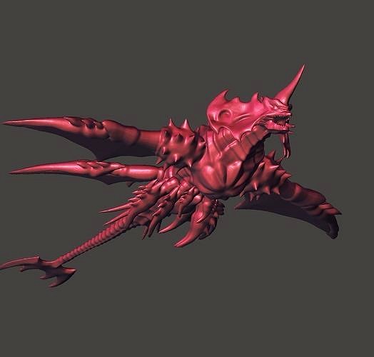 DESTROYAH FLYING - 4th FORM GODZILLA KAIJU HI-POLY STL | 3D model