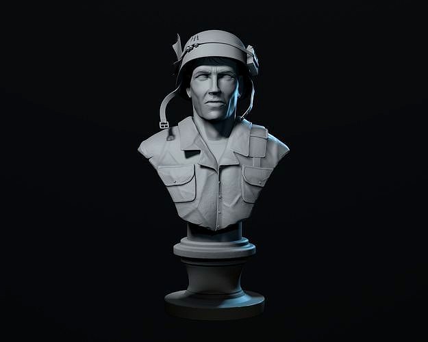 bust of a Vietnam War soldier STL | 3D model