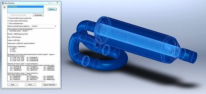 Formula Student Race Car Exhaust System | 3D model