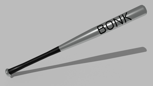 aluminum baseball bat 3d model