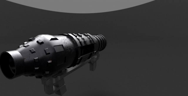 old school rocket launcher 3d model
