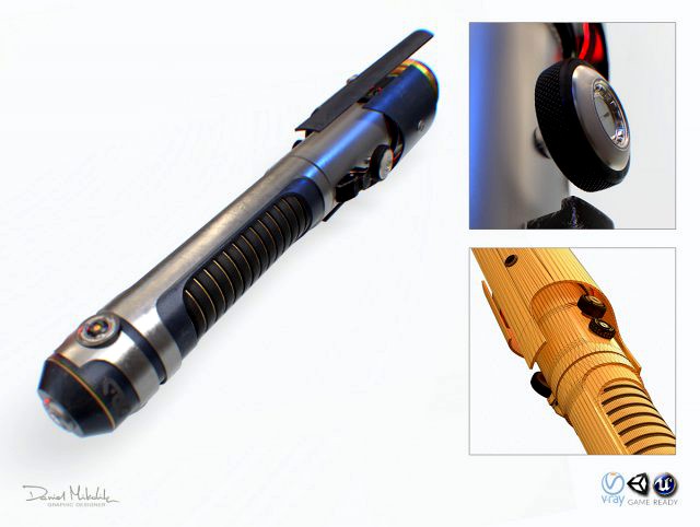 lightsaber hp pbr 3d model