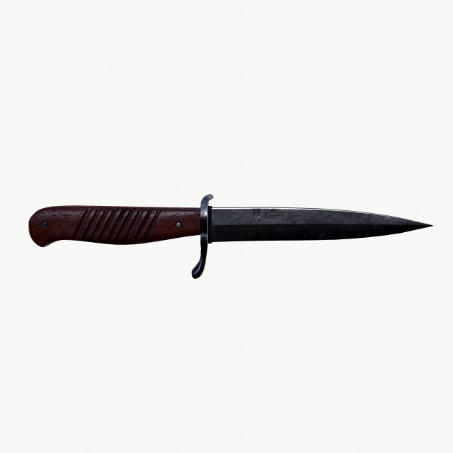German WWI Trench Knife 3d model