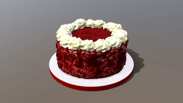 Red Velvet Cake 3d model