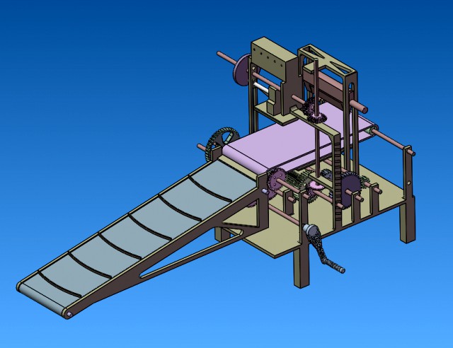 Conveyor belt feeding punching machine 3d model