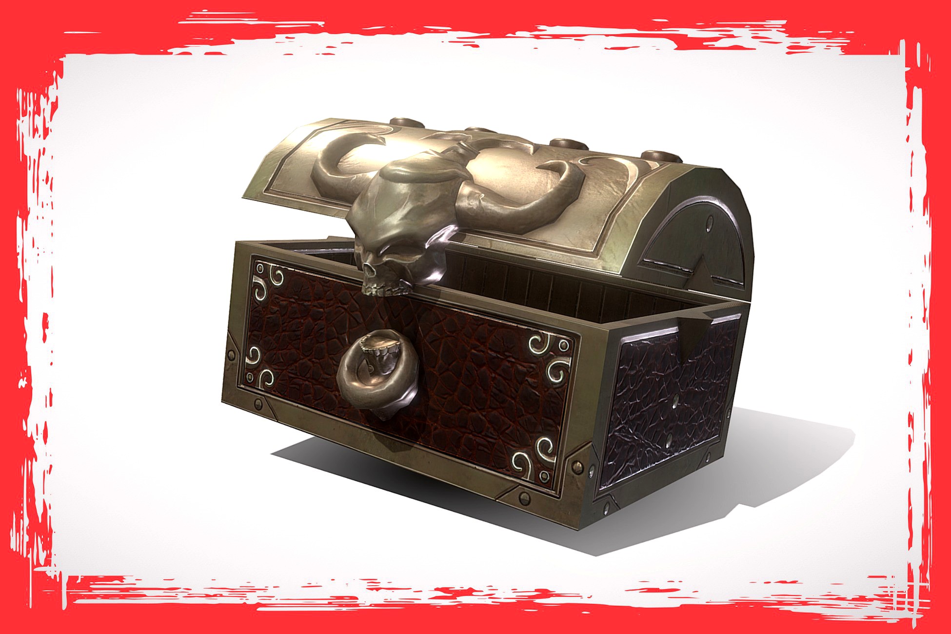 Treasure Box (Animated) 3d model
