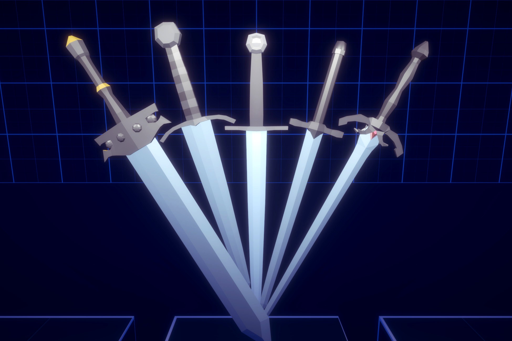 Straight Sword Model Set 3d