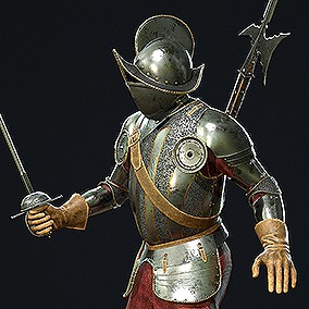 Conquistador Modular Character 3d model