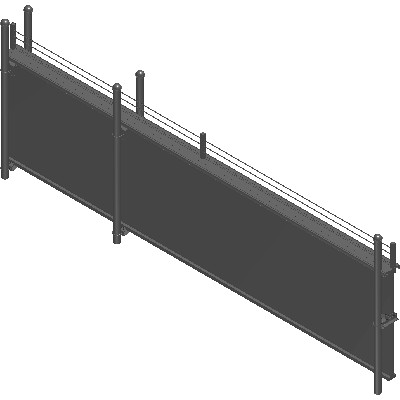 Fortress Structural Cantilever Slide Gate 3d model
