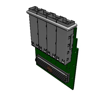FMC card based on VITA 57.1 FMC HPC standard plus four SFP+ 10 GBit ...