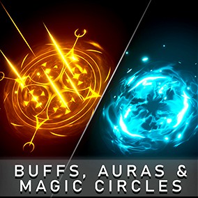 100 Buffs, Auras and Magic Circles VFX Pack 3d model