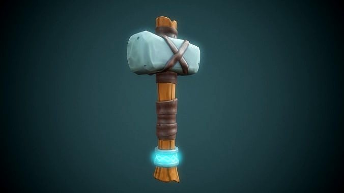 Stylized Hammer - Tutorial Included 3d model