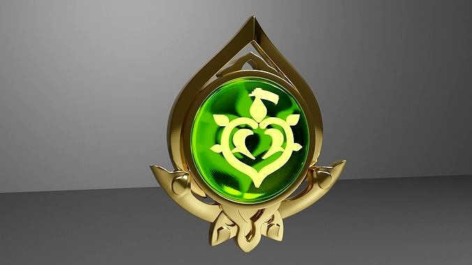 Sumeru Vision Set -- Genshin Impact -- Vision Frame and 7 Stone | 3D model