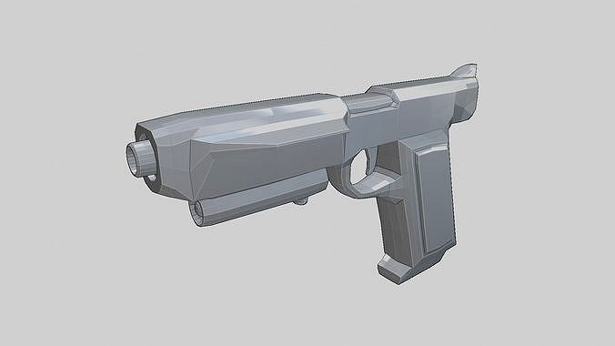 Sci-Fi Aviator-MQ12 Handgun | 3D model