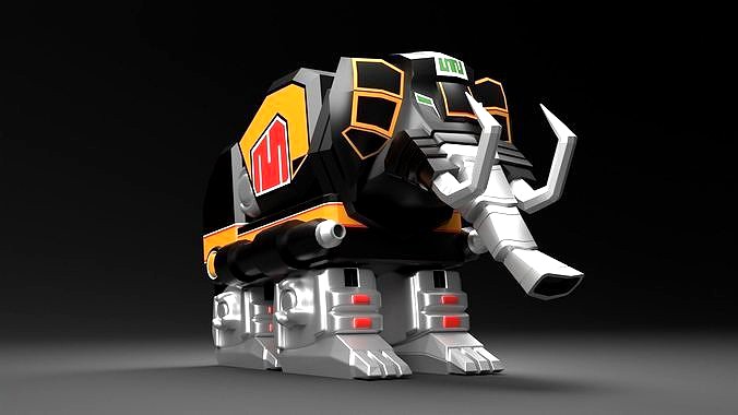 Mastodon Dinozord 3D Model
