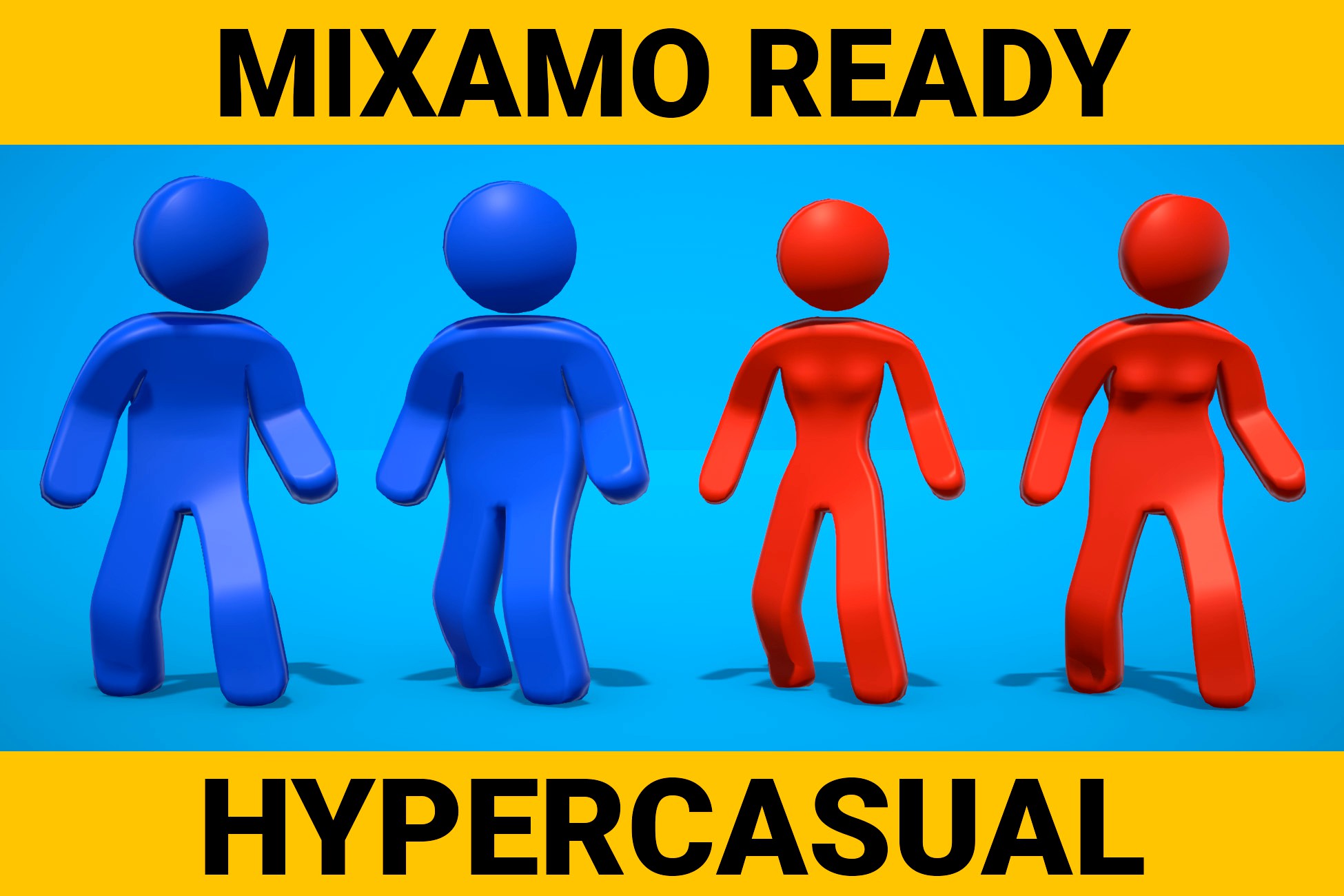 Low Poly Hypercasual Characters 3d model