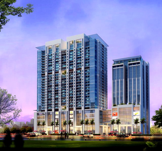 3D Model Detailed Tall City Buildings 3D Model