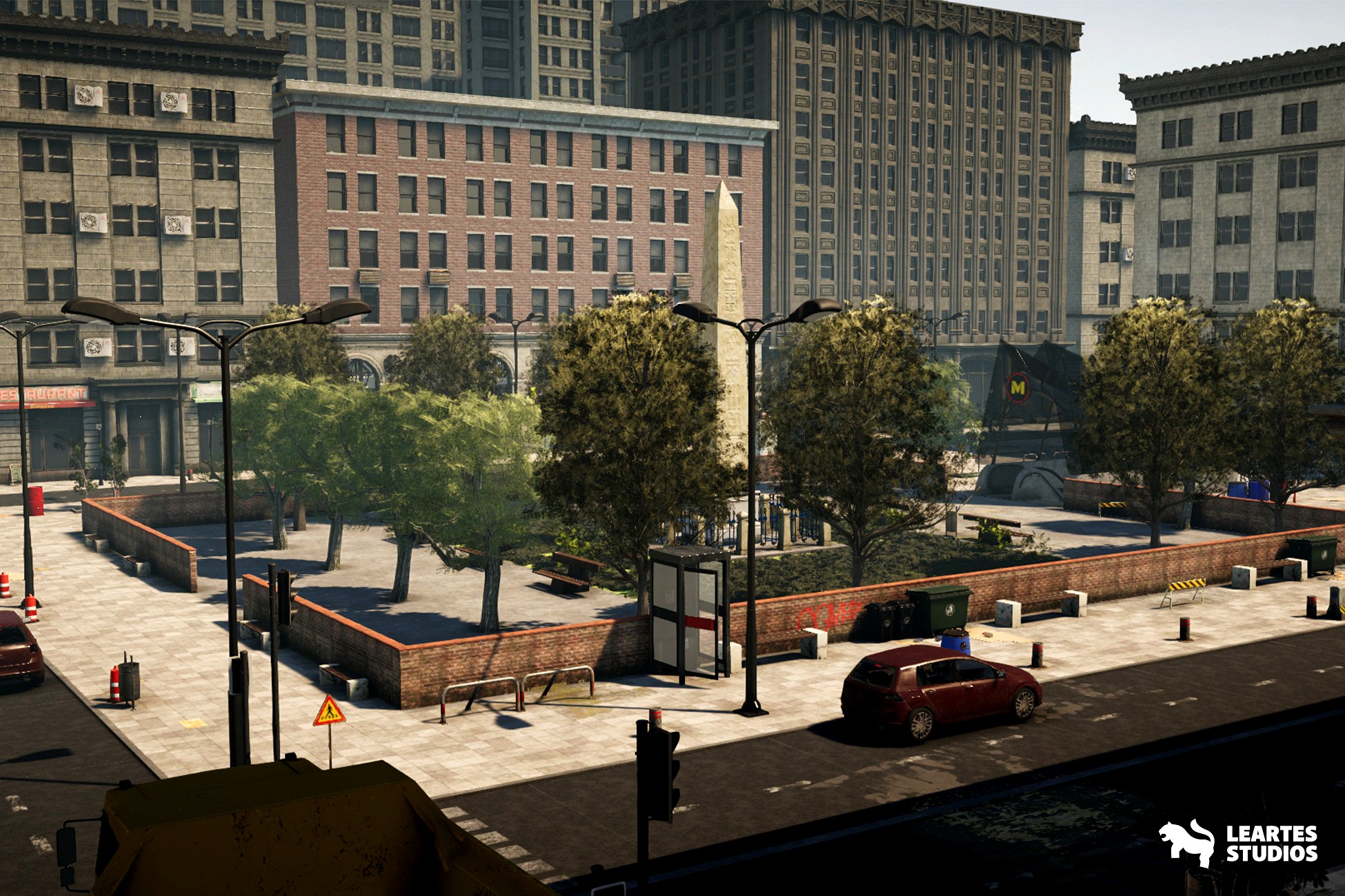 Modern City Downtown with Interiors Megapack (Modular Urban Buildings ...