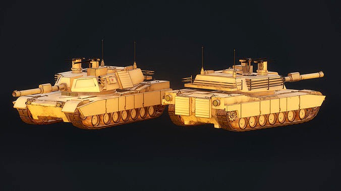 Tank M1A1 Abrams 3d model