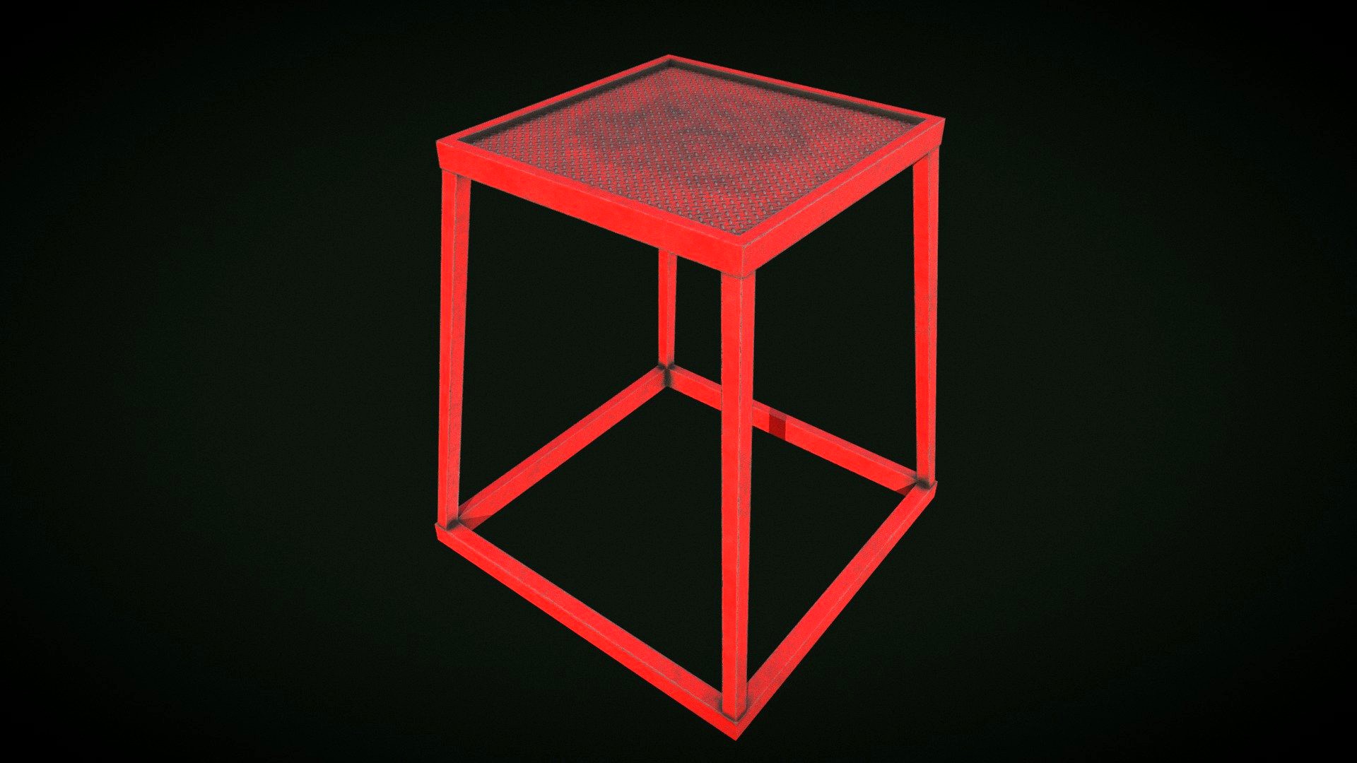 Gym Plyometric Stool - Low Poly 3d model