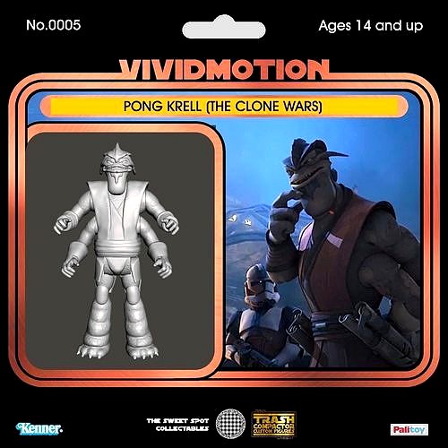 Pong Krell custom Star Wars Jedi action figure clone wars 100mm | 3D model