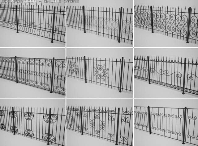 Metal fences 3D Model