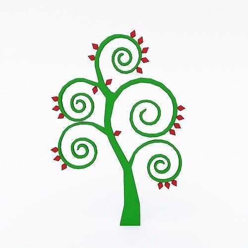 Abstract tree 3d model