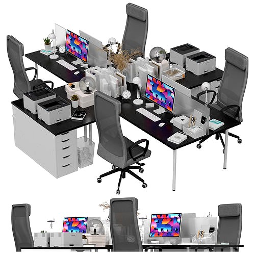 IKEA - Office workplace - Office workplace 13 3d model