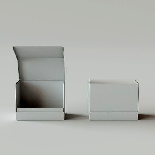 Riged flip top box - Premium Package 3d model