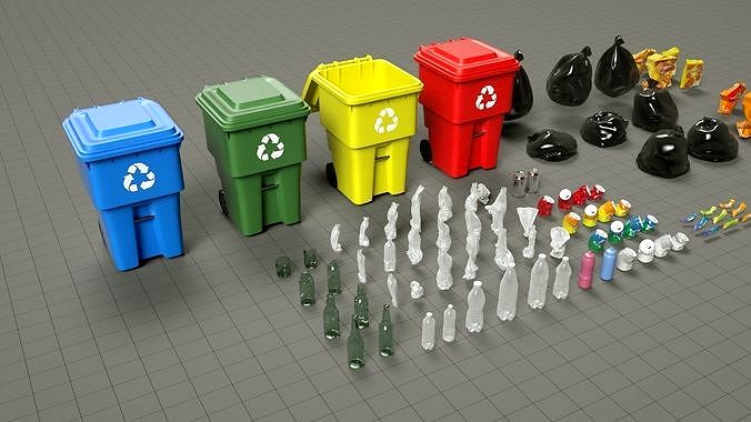 Trash - garbage models pack 3d