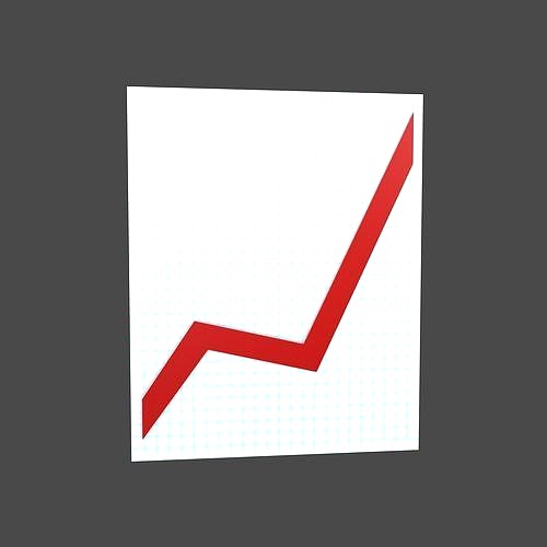 Chart Increasing Emoji v1 001 3d model