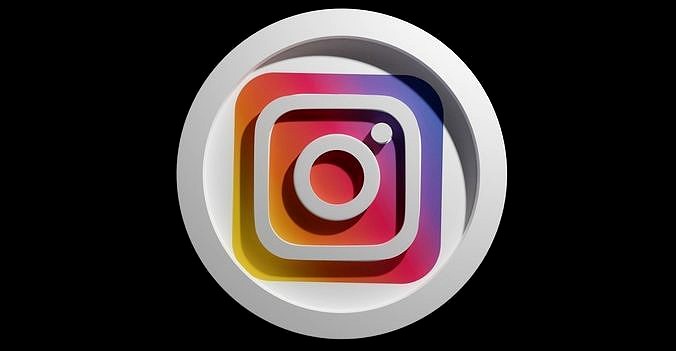 instagram logo 3d model