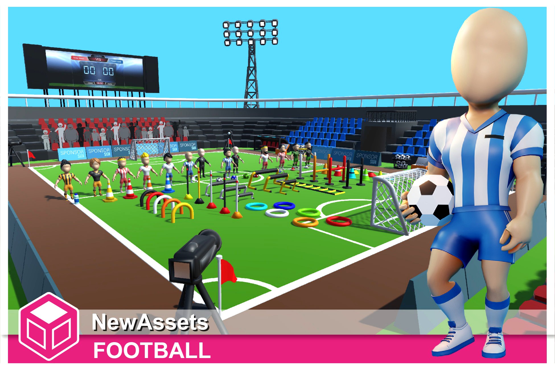 Football Asset Pack 3d model
