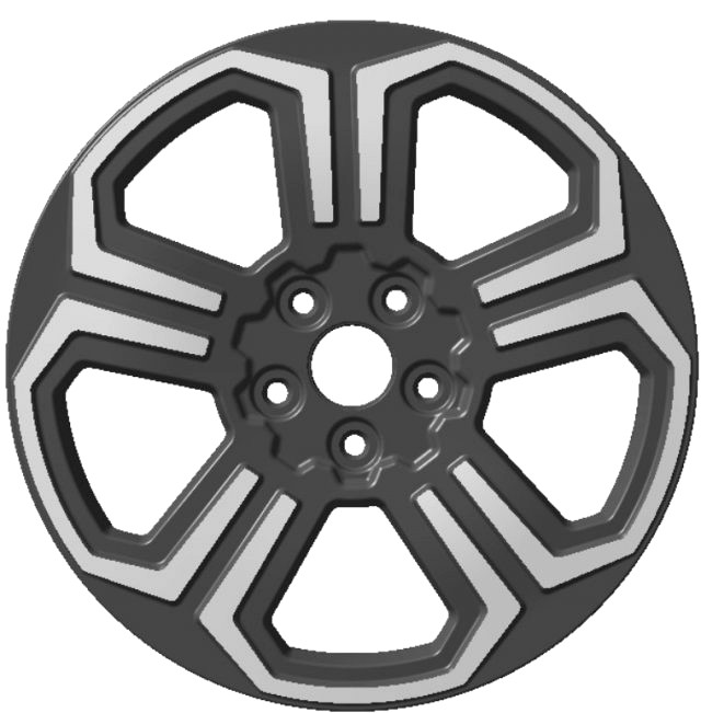 Diamond cut Alloy wheel 3d model