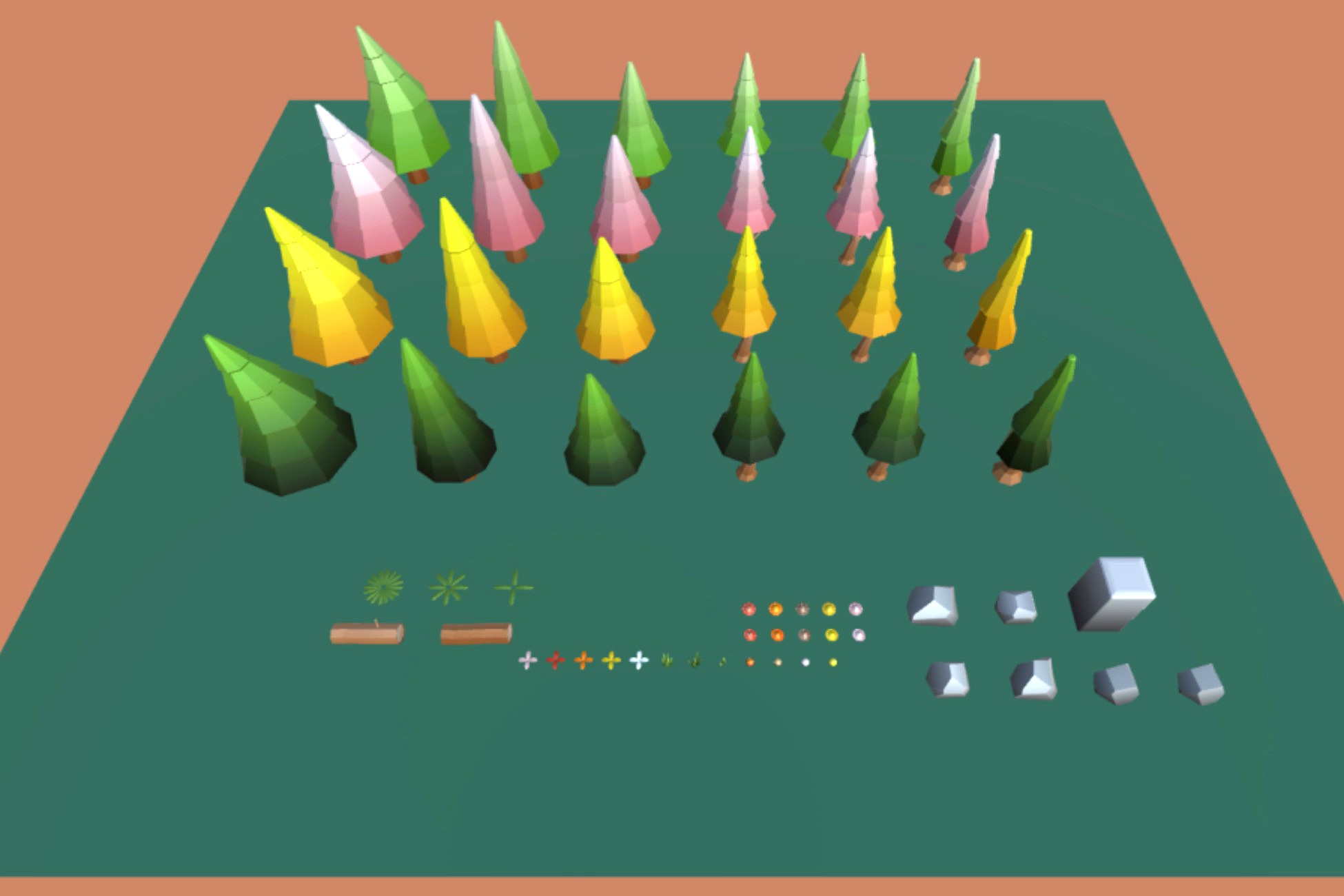 Sweet Low Poly Forest Pack 3d model