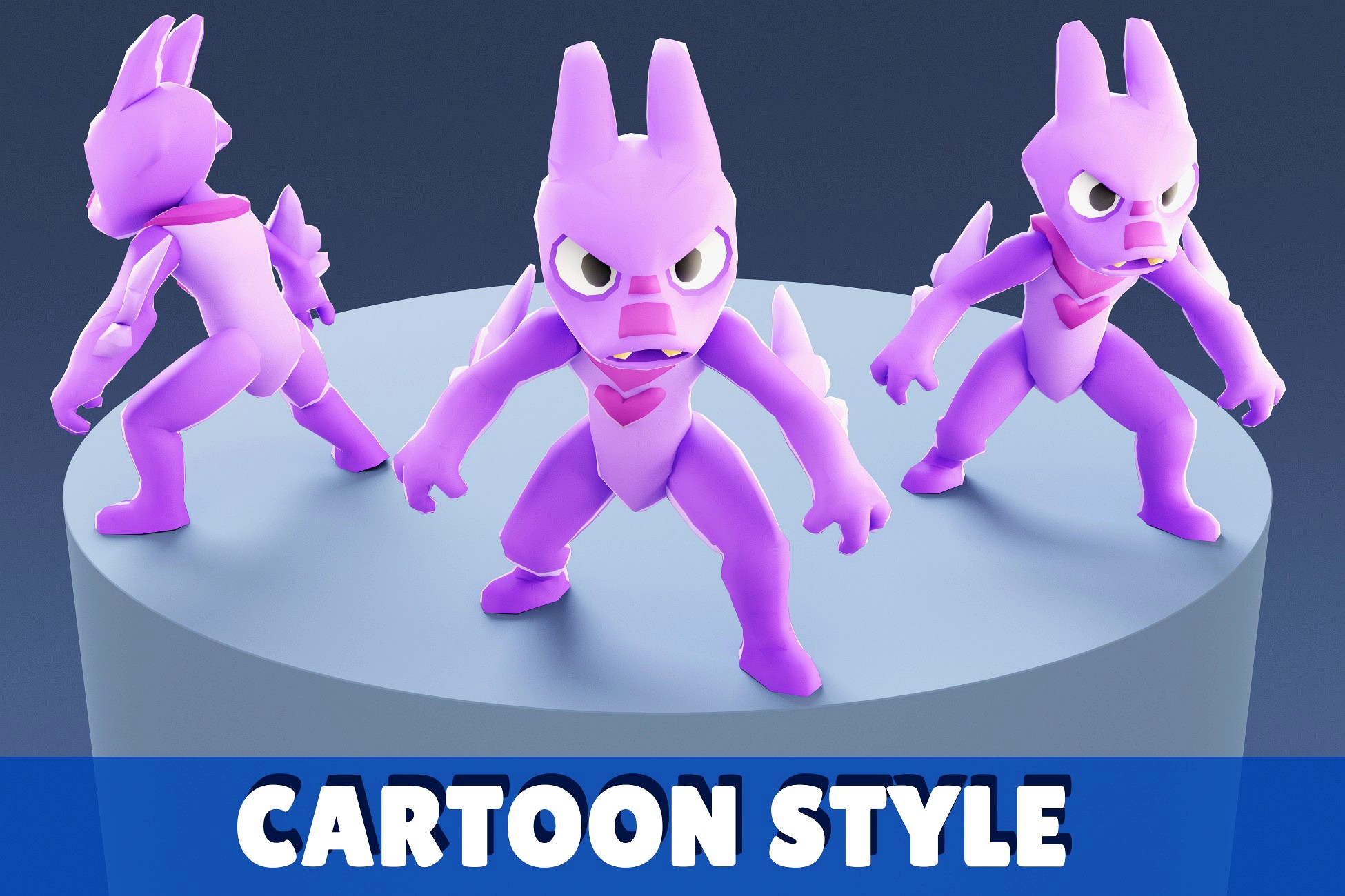 Cartoon Characters - Medium Fury Warrior 3d model