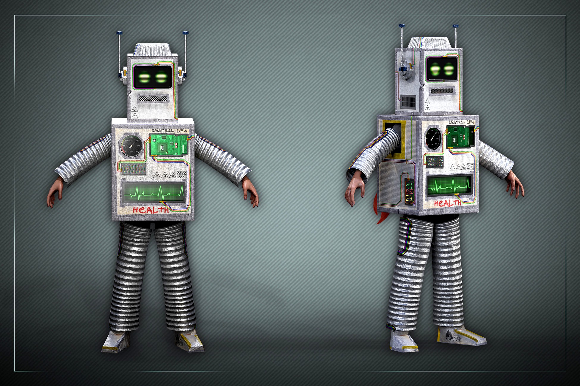 Space Cardboard Boy 3d model