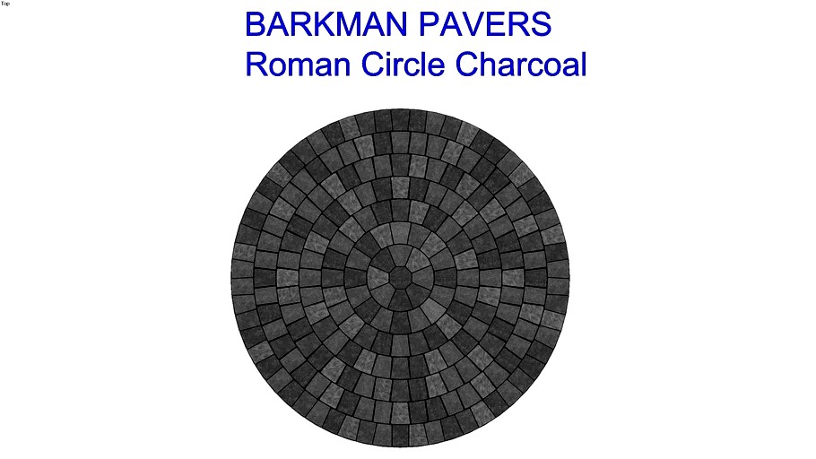 Barkman Roman Circle Charcoal Pavers 3d model