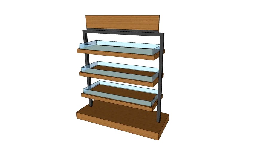 Caramelera exhibidor madera. 3d model