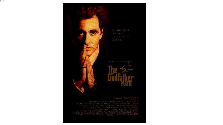The Godfather Part III Poster 3d model