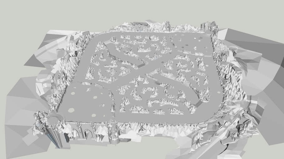 Summoners Rift Map League of Legends 3d model