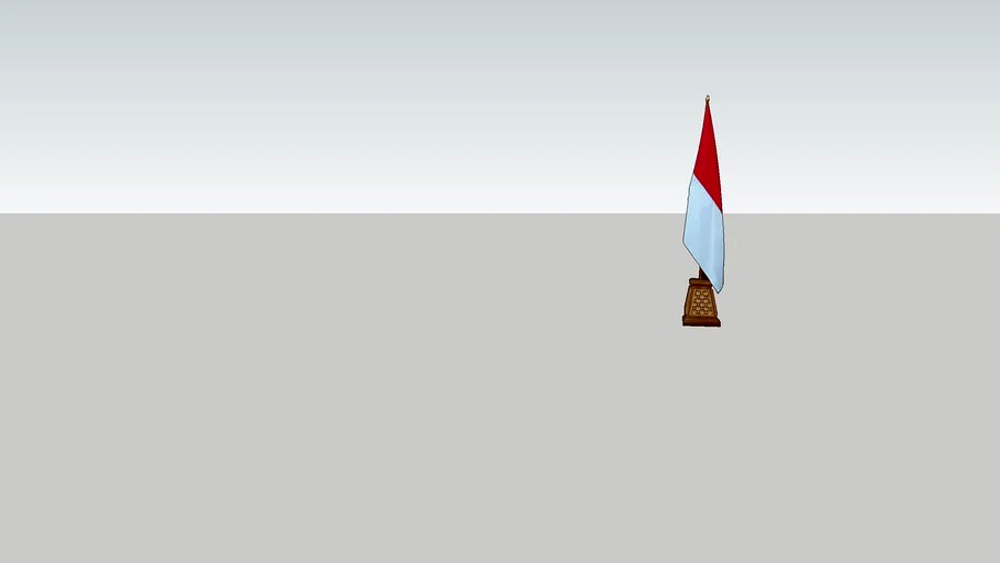 PATAKA BENDERA MERAH PUTIH 3d model