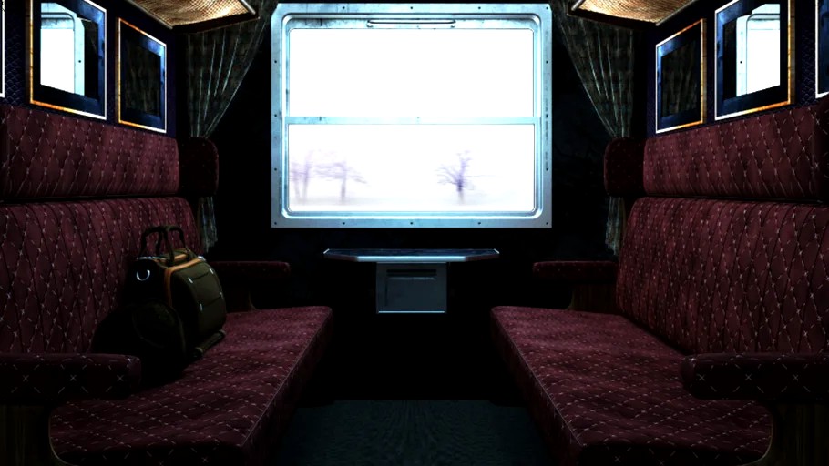Train Compartment - Train Coupe - Train Interior Cabin 3d model