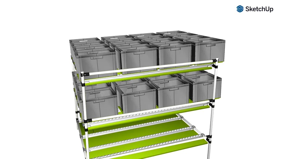 Kanban Regal 400x300 Box 3d model